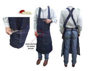 MANDIL DE MEZCLILLA REFORZADO CON BOLSAS Y ZIPPER - Productos de ...